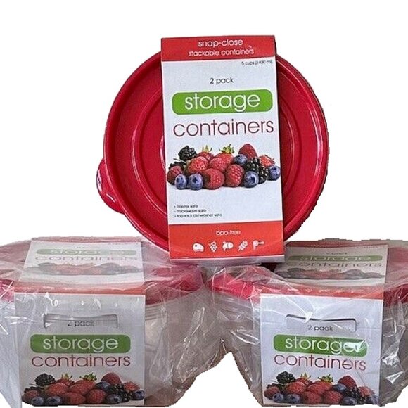 Alexie Inc | Kitchen | 2 Pack Plastic Storage Containers 5 Cup 40 Ml ...